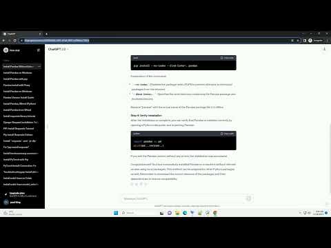 pip install pandas without internet