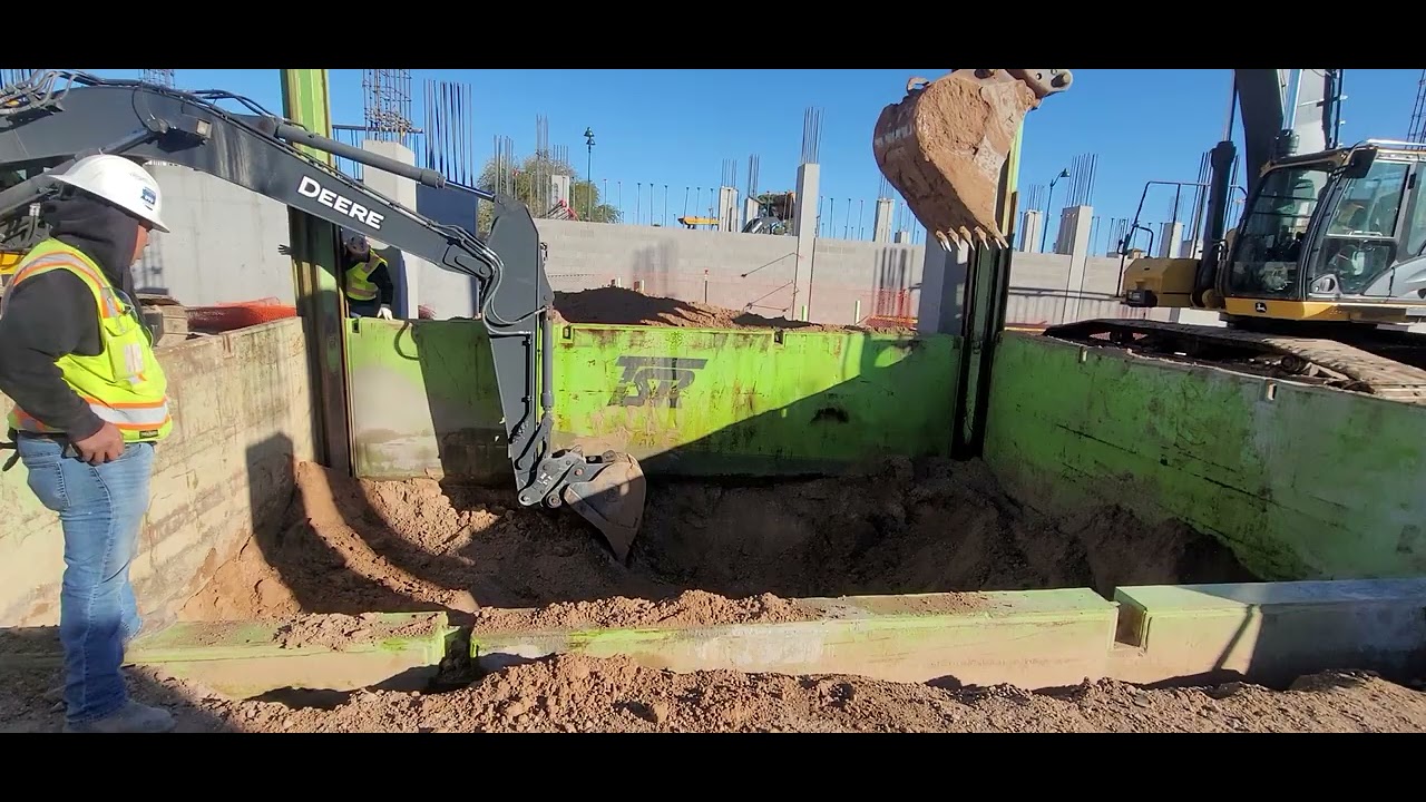 Slide Rail Shoring System Install (Undermining Faces)