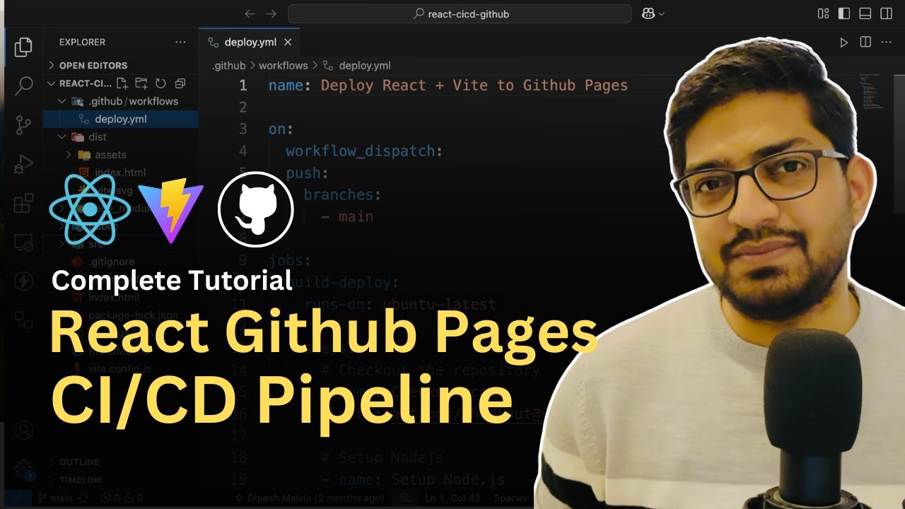 Build & Deploy React Vite Website on Github Pages (CI/CD)