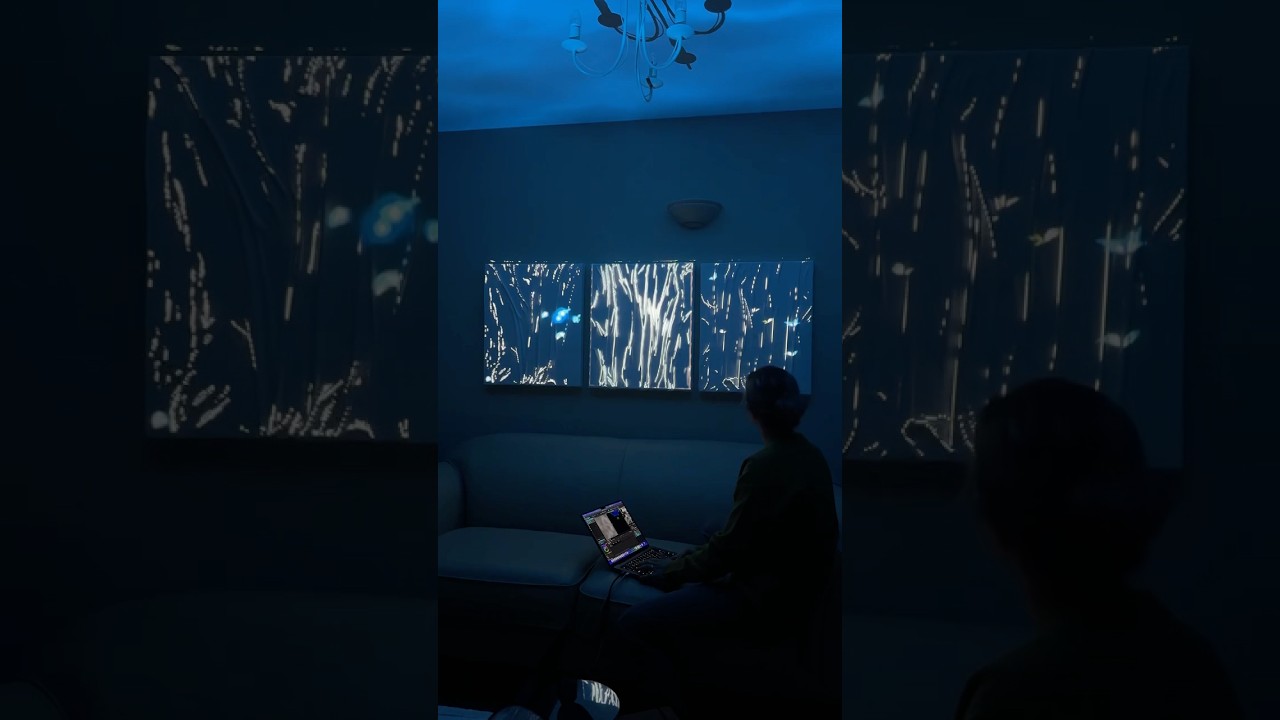 Projection mapping my mums art 🌀