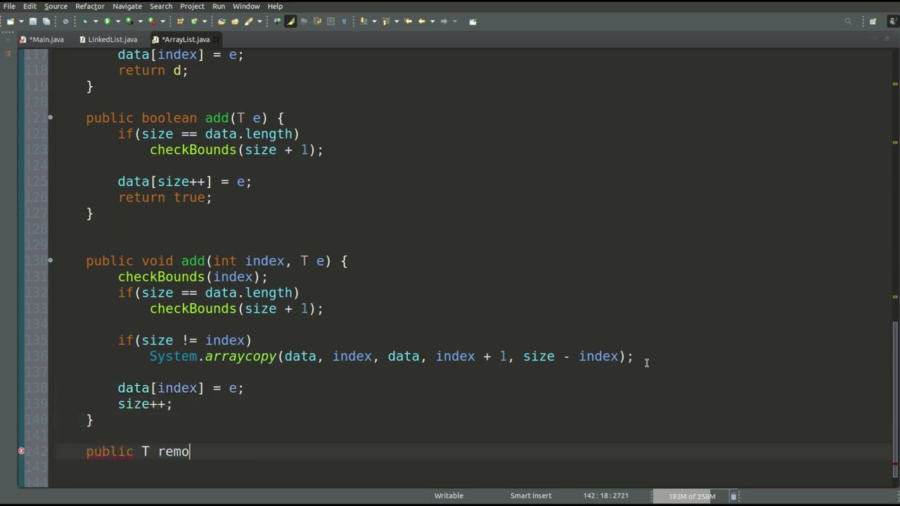 Implement ArrayList In Java From Scratch