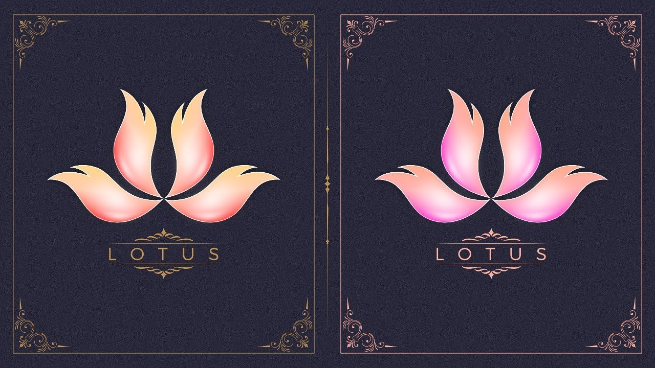 Elegant Logo Design (Lotus) - Affinity Designer