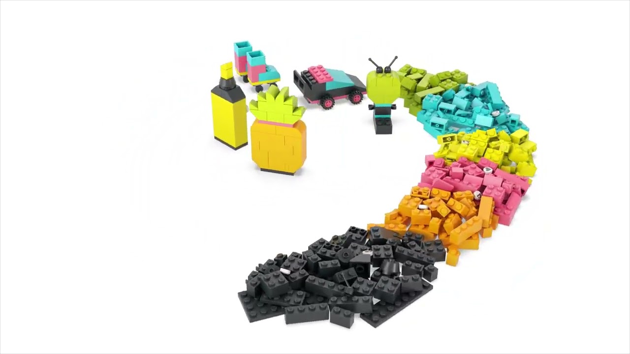 LEGO Classic, klocki, Kreatywna zabawa neonowymi kolorami, 11027 - LEGO ...