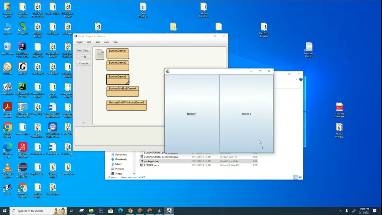 Java Swing 004: Creating Buttons in a Grid