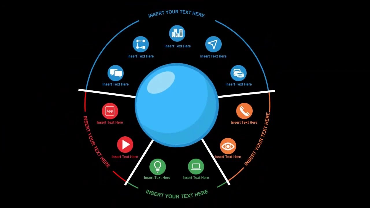 Free 11 steps zoom icons presentation for PowerPoint