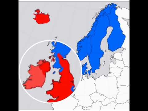 What if the British Isles and Nordic countries went to war Europe Map