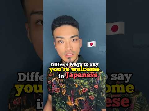 You're welcome in Japanese language. Japanese for begginer. #language