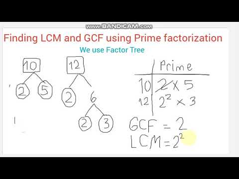 Find LCM and GCF using Prime Factorization
