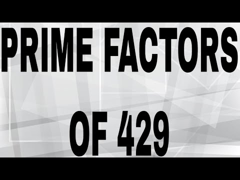 PRIME FACTORS OF 429