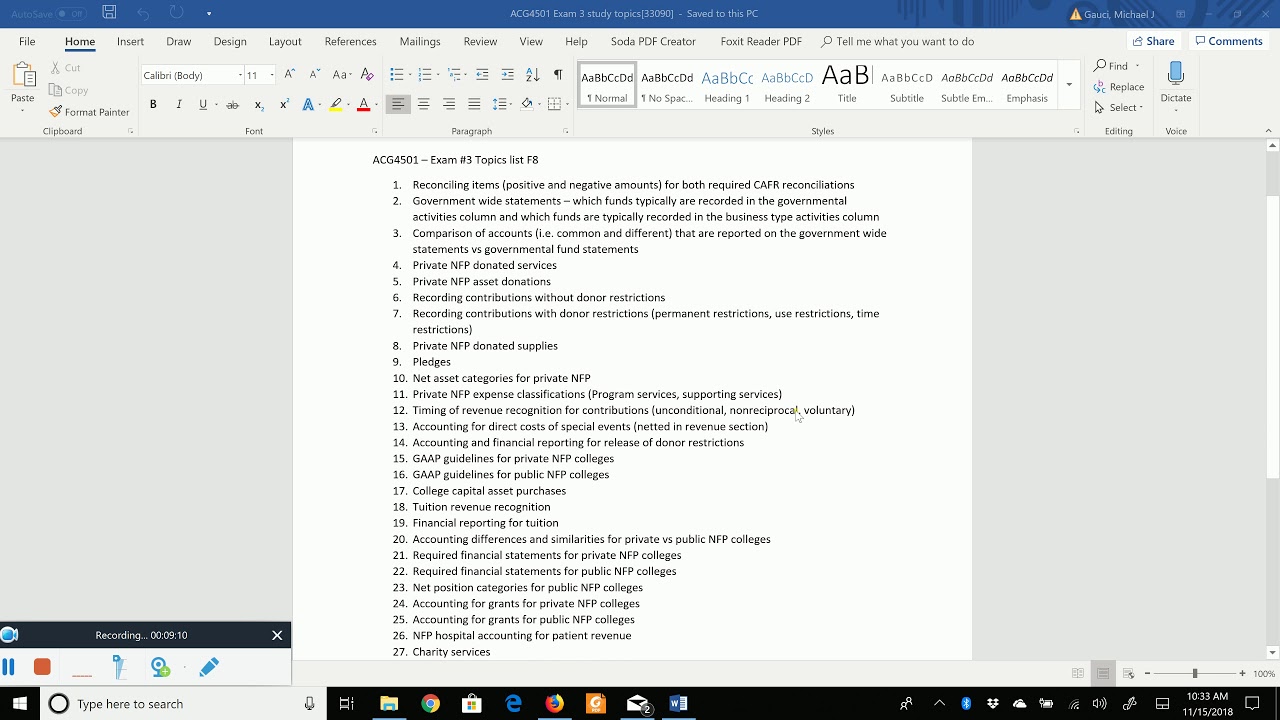ACG4501 Final exam study guide explanations