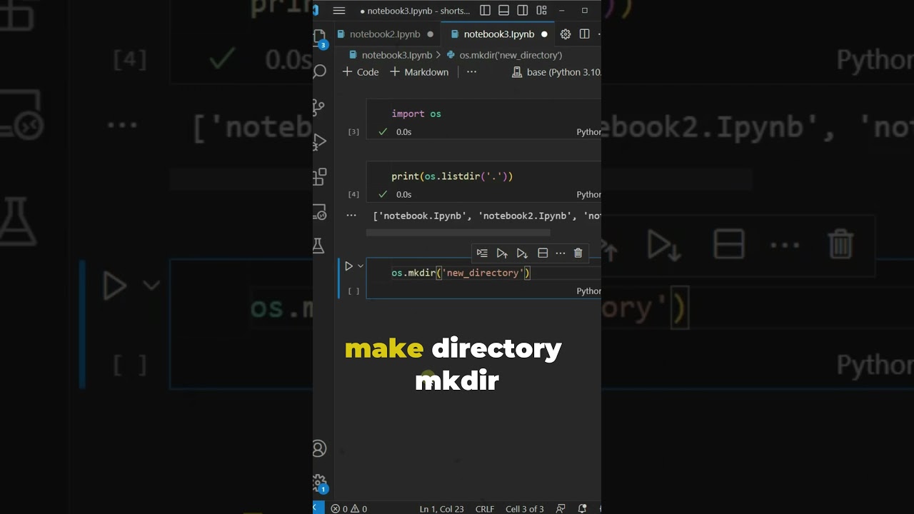 Learn how to use Python's OS Module in one minute #shortvideo