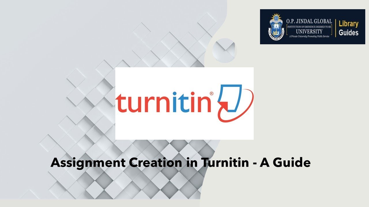 Assignment creation in Turnitin