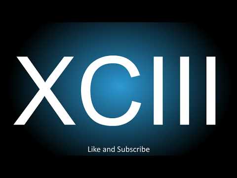 Meaning of the Roman Numeral - XCIII.