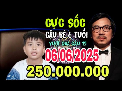 Ai Là Triệu Phú Mới Nhất 06/06/2025 SỐC cậu bé 6 tuổi vượt qua câu hỏi số 15 - GAME HAY TRÍ TUỆ