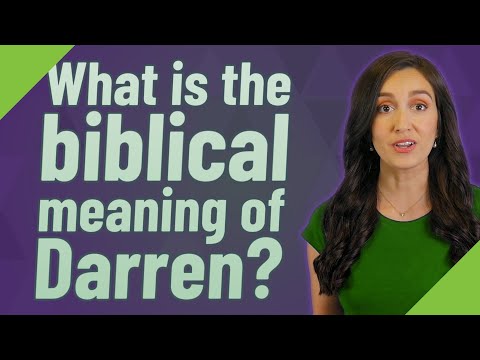 What is the biblical meaning of Darren?