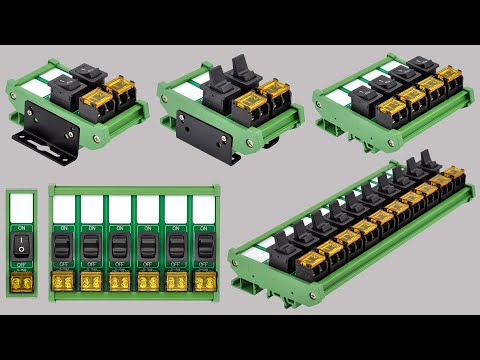 DIN Rail or Wall Mounting Switch Module, 10Amp 250VAC / 50VDC, CZH-LABS D-1544 Series.