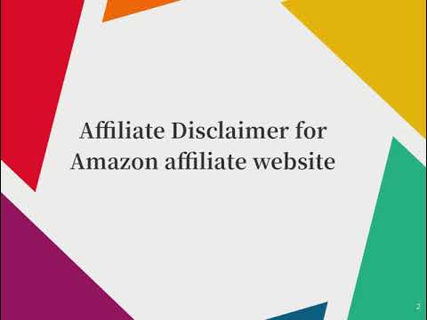 Amazon Affiliate Website Disclaimer : Key Points