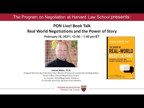 PON Live! The Book of Real-World Negotiations