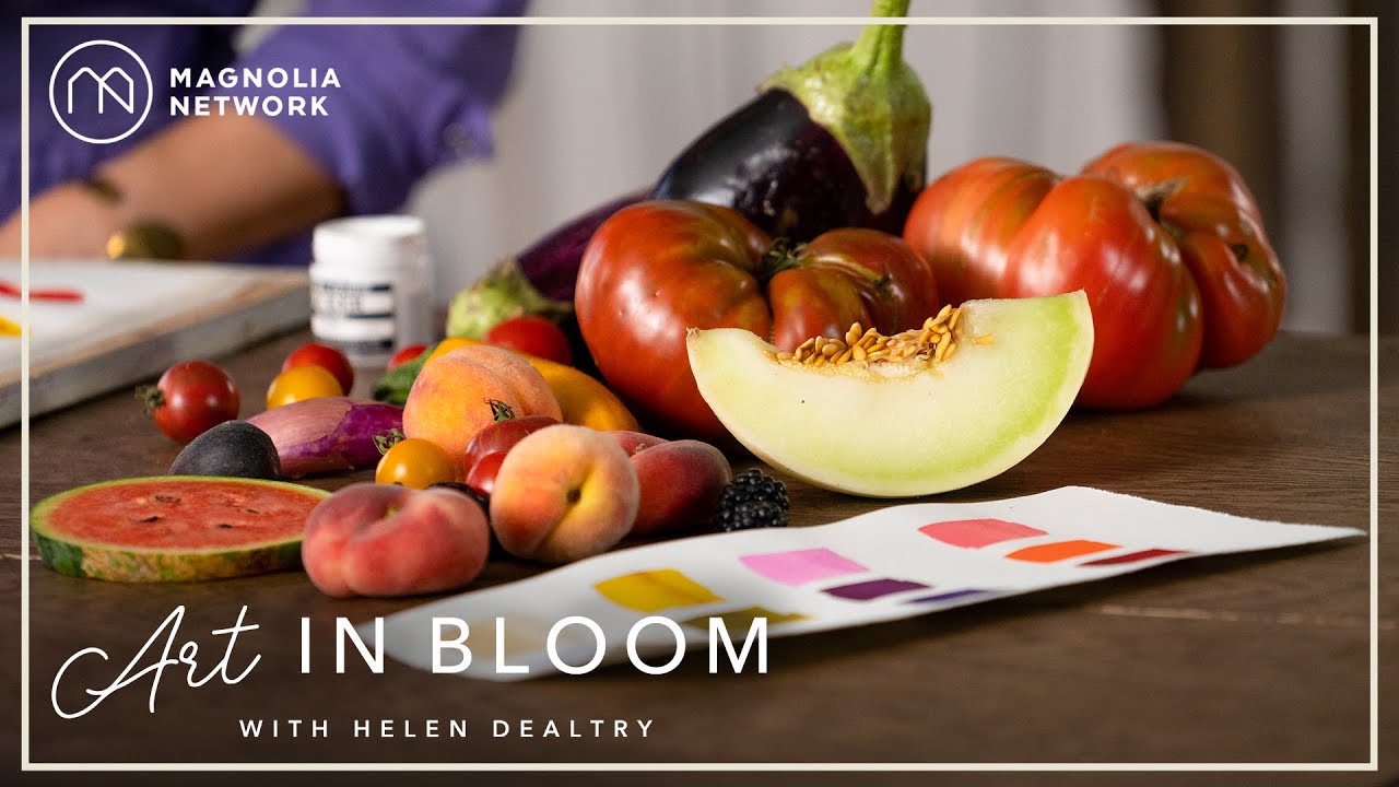 Painting How To: Watercolor Still Life Tutorial Fruits & Florals | Art in Bloom | Magnolia Network