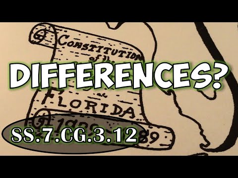 SS.7.CG.3.12 - Compare the U.S. and Florida constitutions.