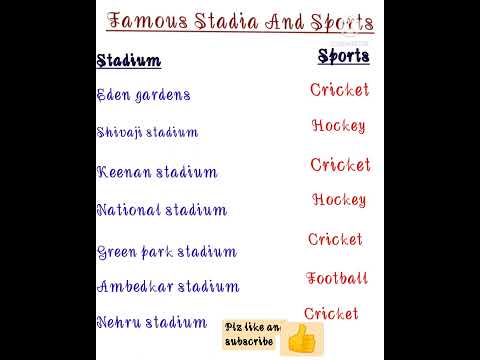 #Famous Stadium And Sports