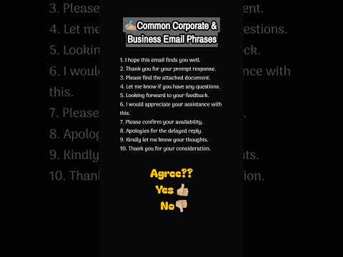 common corporate and business email phrases