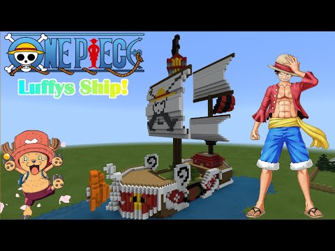 Minecraft Tutorial!: How to Build Monkey D. Luffy's Ship! / Thousand Sunny! **Anime Builds** 4k