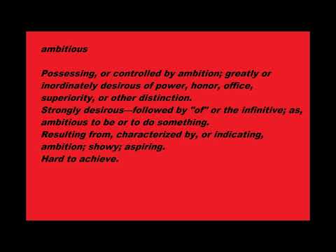 ambitious meaning