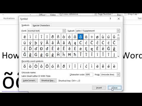 how to put accents on letters in word