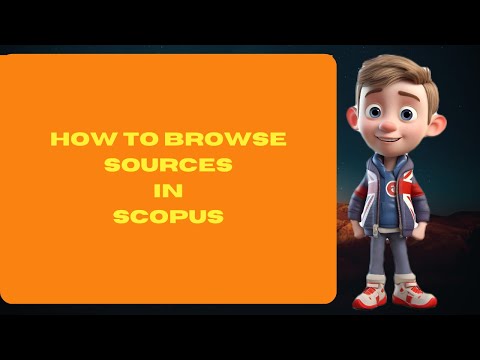 How to Browse Sources in Scopus