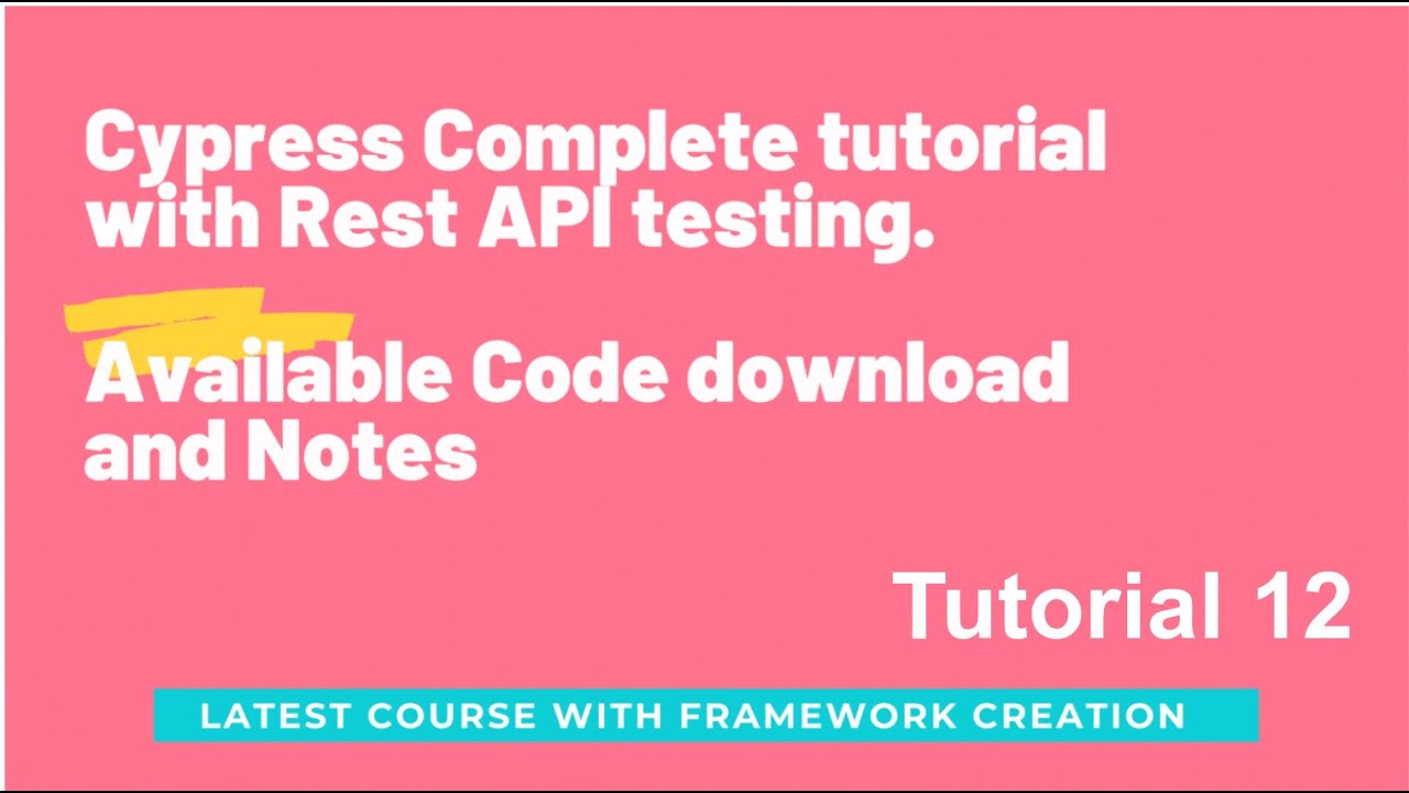 #CypressTutorial Cypress Automation Testing from Scratch + Framework Creation -  Custom Commands