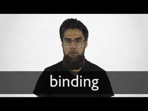 How to pronounce BINDING in British English