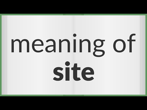 Site | meaning of Site