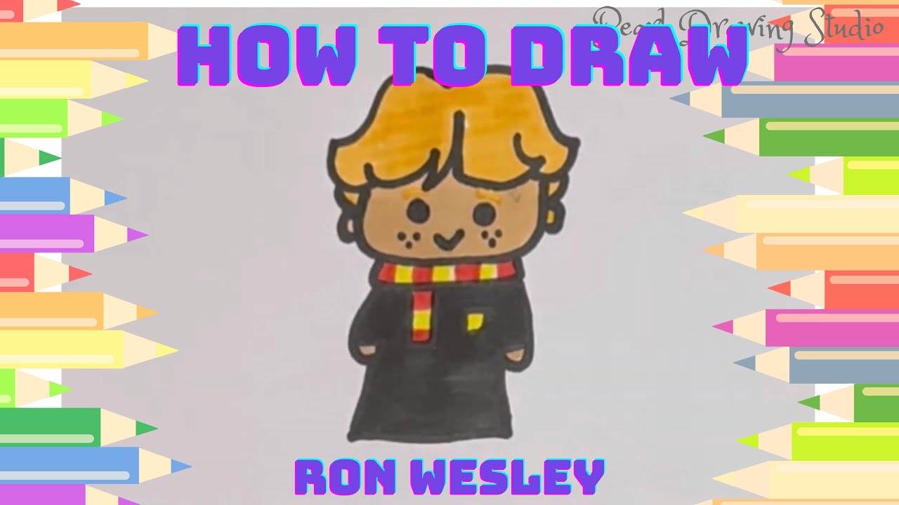 How to draw Ron Weasley - Easy beginners Ron Weasley drawing