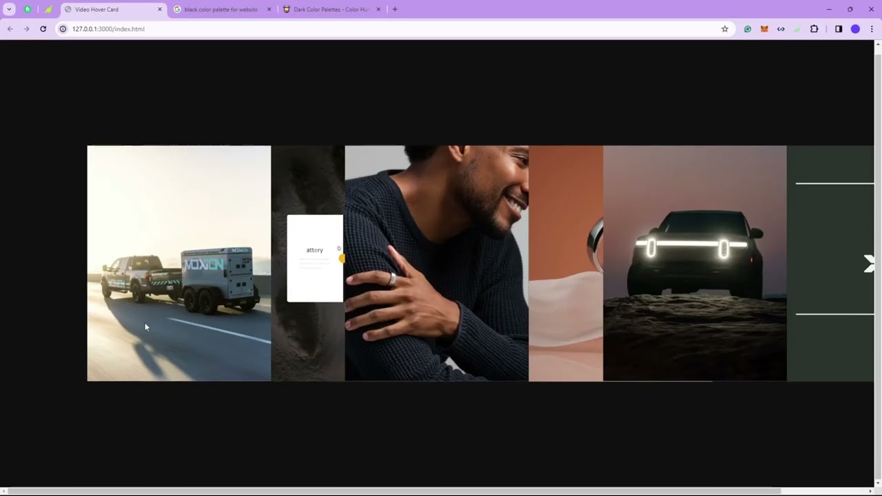 Create Amazing video cards using HTML, CSS, Javascript  #webdevelopment #coding #html5