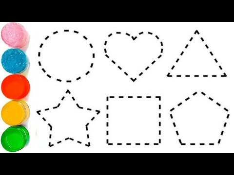Learn 2d shapes , Drawing , Shapes Song , Colours , Geometry , Preschool 2d Shapes Drawing