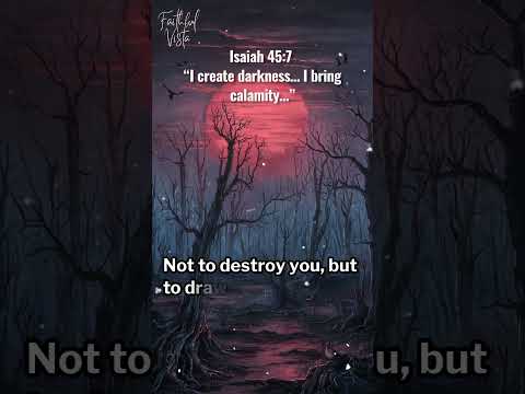 Isaiah 45:7 “I create darkness… I bring calamity…”