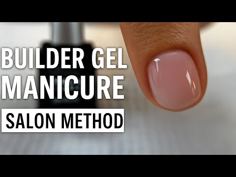 Builder Gel Manicure | Salon Technique Step by Step in Uk🇬🇧