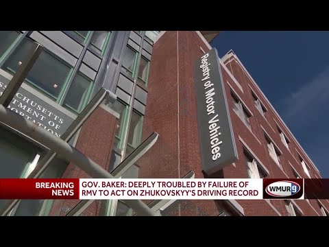 Baker says Mass. RMV's failed to act to suspend crash suspect's license