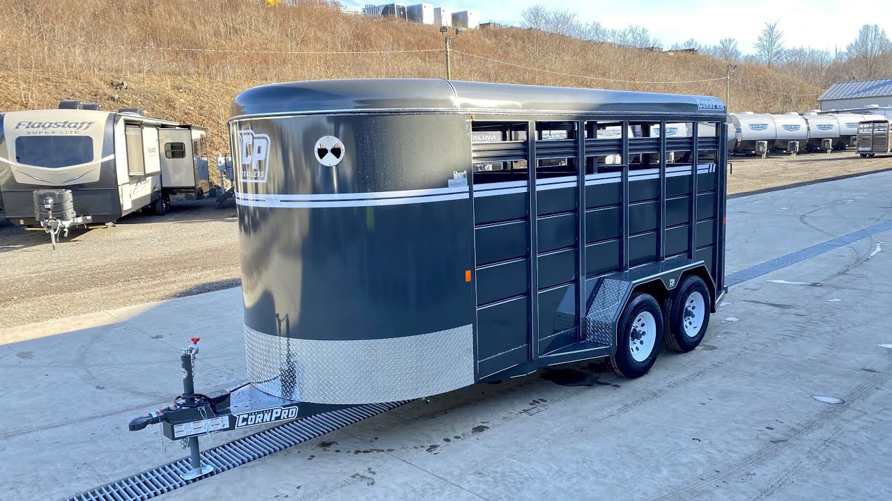 2021 Corn Pro SB16-6S 6x16' 7000# GVW Livestock Trailer