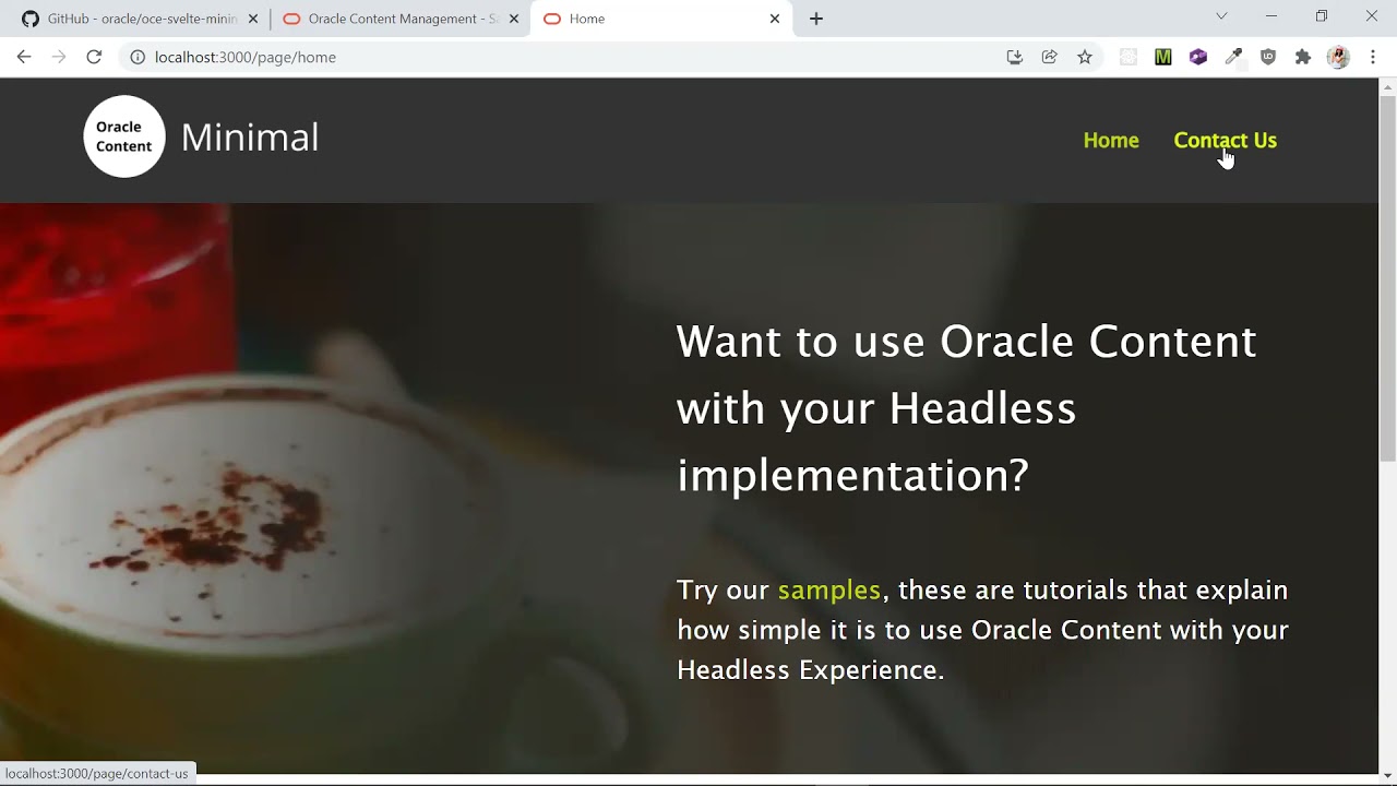 Build a Minimal Site in Svelte with Headless Oracle Content Management