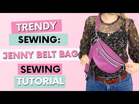 Trendy Sewing - Jenny Crossbody Belt Bag Sewing Tutorial #bagmaking