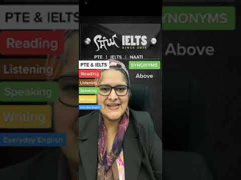 Synonyms: Above | Singh IELTS | Your Ultimate Preparation Guide