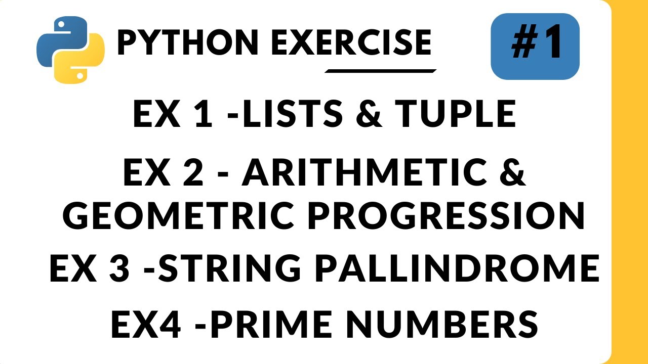 Lists, Pallindrome, Loops Exercises - Python Exercise