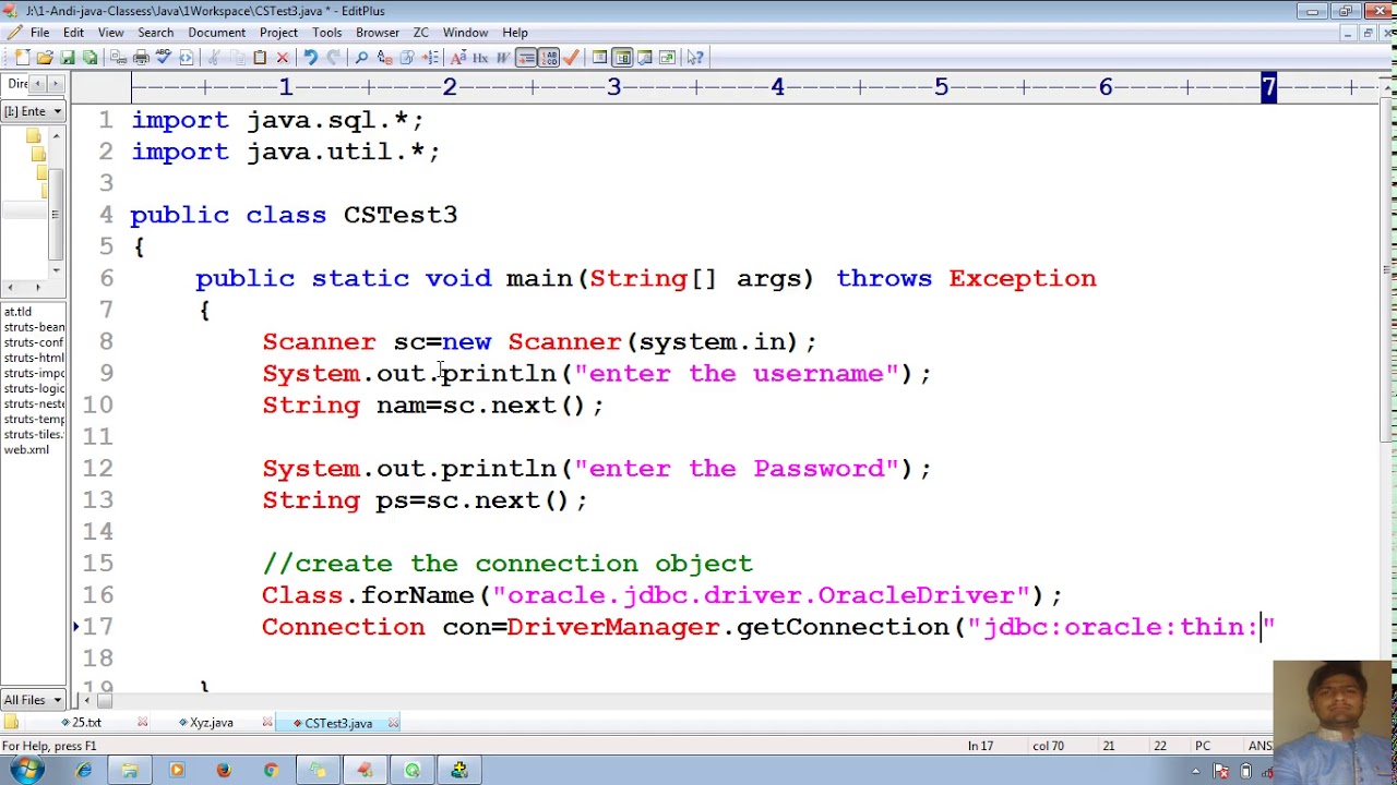 47 Advanced Java Tutorial |JDBC| pl sql Procedure with JDBC appl for authentication | adv java