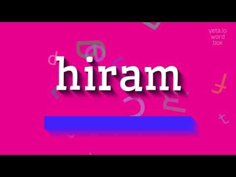 How to say "hiram"! (High Quality Voices)