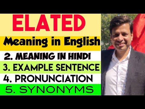 Meaning of Elated || English & Hindi Meaning with Sentence || Ritesh Budden