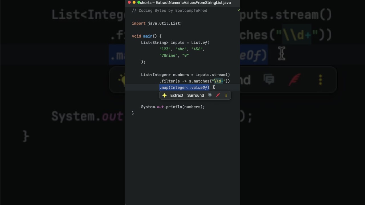 Extract Numeric Values from a String List in Java 🔢➡️🔢