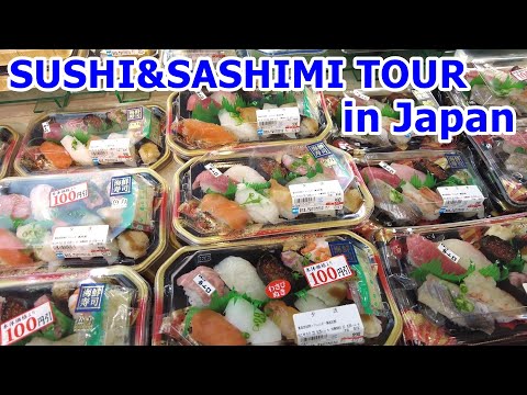 Japanese department store SUSHI & SASHIMI tour | JAPAN