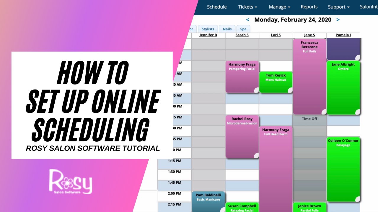 Salon Software Online Scheduling Tutorial - Rosy Salon Software